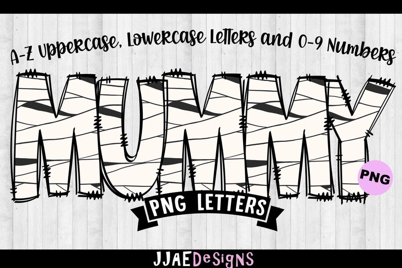 Alphabet PNG, Halloween PNG Letters, Doodle Letters PNG, Mummy Png ...