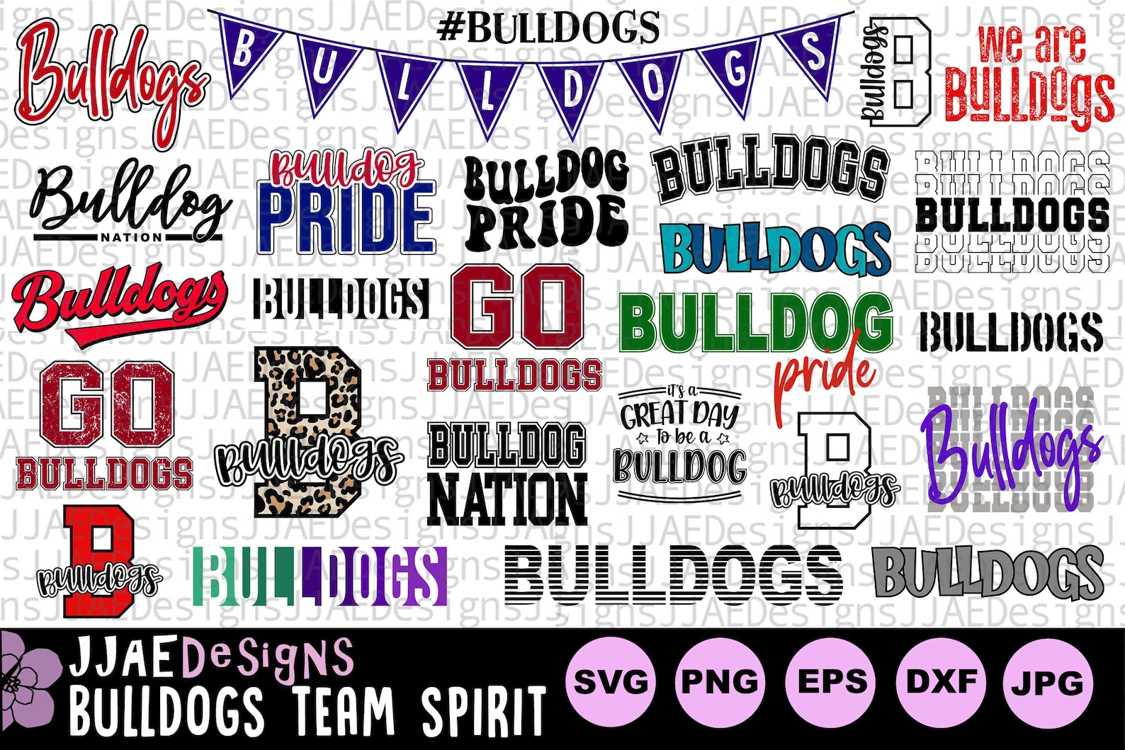 Bulldogs Svg Bundle School Spirit Shirts Svg School Mascot - Etsy