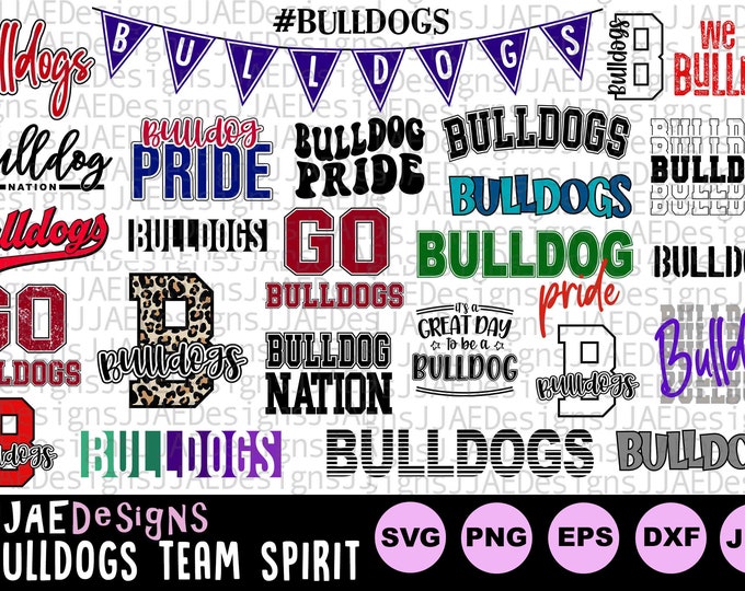 Bulldogs Spirit Wear, School Spirit Shirt, Bulldogs Mascot, Bulldog ...