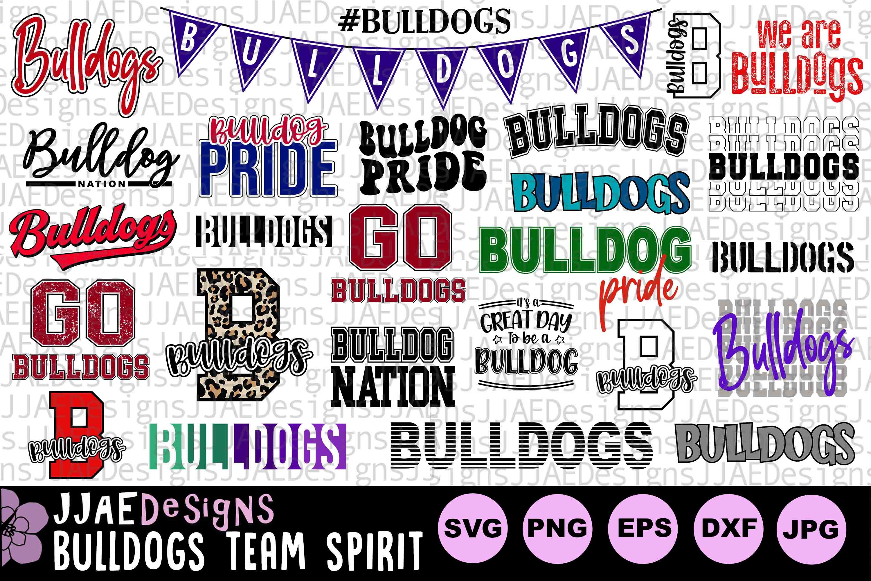 Bulldogs Svg Bundle School Spirit Shirts Svg School Mascot - Etsy