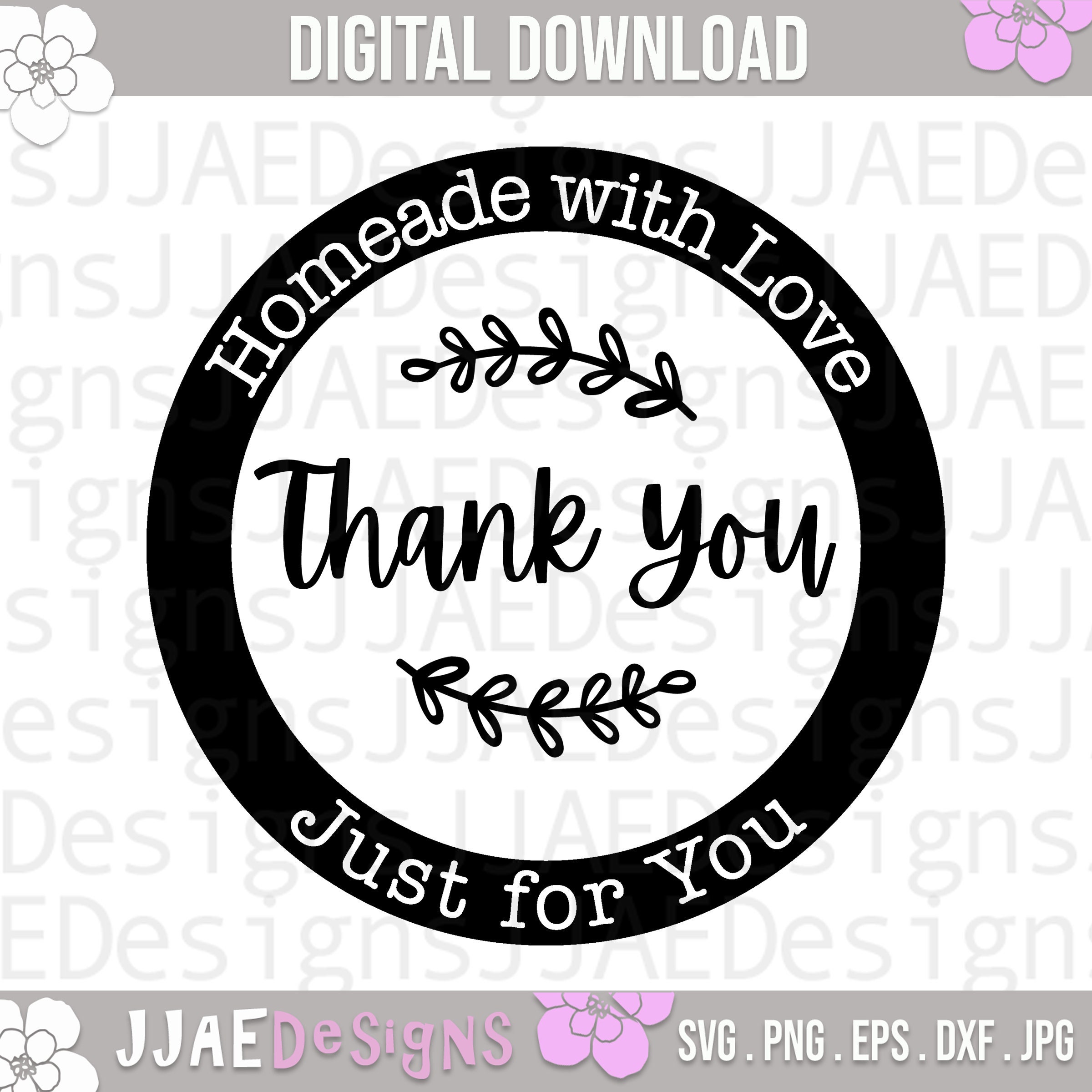 Handmade With Love SVG Gift Tag SVG Made With Love SVG - Etsy