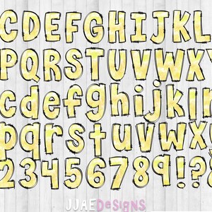 Spring PNG Letters, Doodle Spring Alphabet, PNG Doodle Letters Set PNG ...
