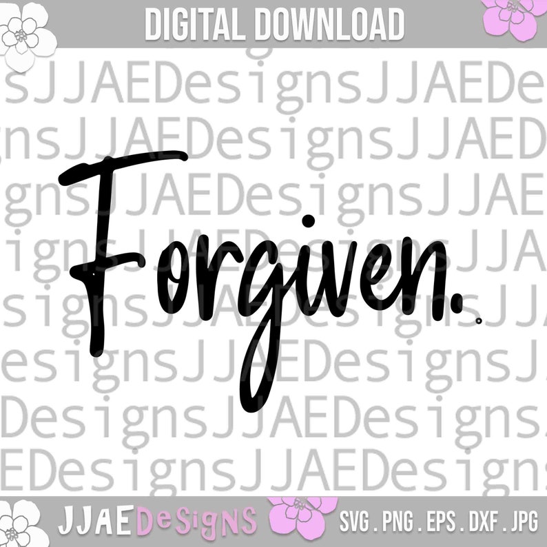 Forgiven SVG Christian Svg Forgiven Motivational Svg - Etsy