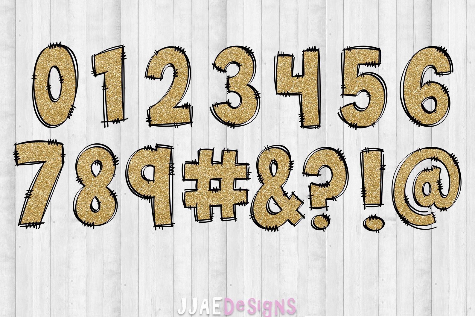 Gold Glitter Doodle Letters, Glitter Alphabet Letters, Gold PNG, Gold ...