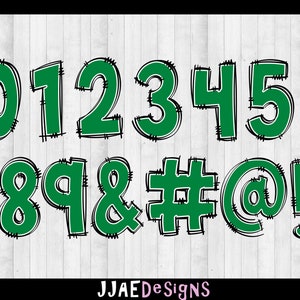 Green PNG Letters, Doodle Green Alphabet, PNG Doodle Letters Set PNG ...
