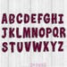 Maroon PNG Letters, Doodle Maroon Alphabet, PNG Doodle Letters Set PNG ...