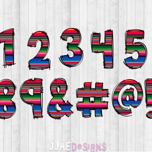 Serape PNG Letters, Sublimation Alphabet Bundle, Bulletin Board Letters ...