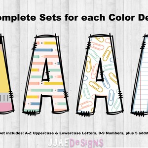 Back to School Doodle Letters, School Alphabet PNG Letters, Doodle ...