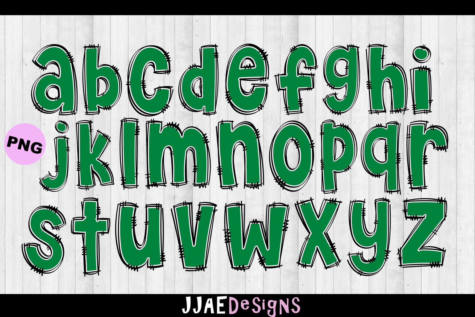 Green & Blue Alphabet PNG Letters, Doodle Letters PNG Letters, Green ...