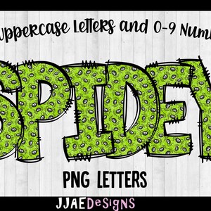 Halloween PNG Letters, Doodle Halloween Alphabet, PNG Doodle Letters ...