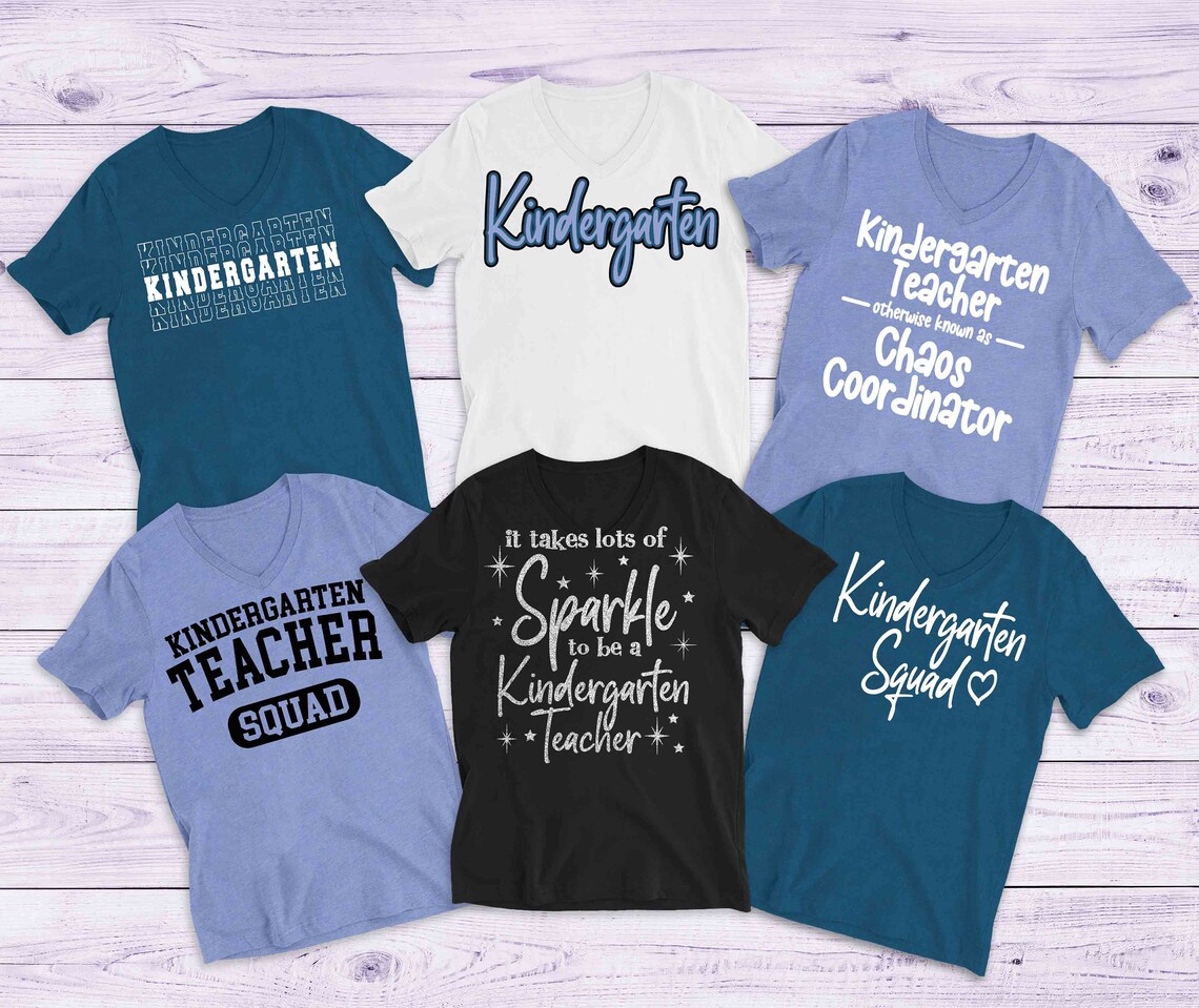 Kindergarten Teacher Svg Bundle Kindergarten Teacher Shirt - Etsy