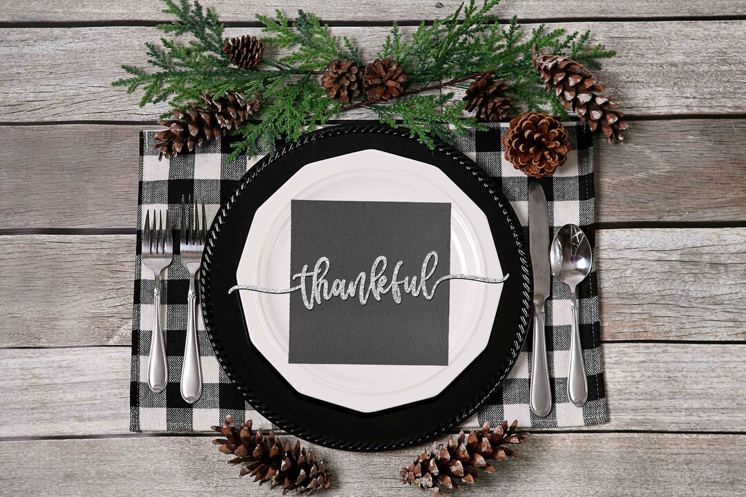 Thanksgiving Plate Words Svg, Thanksgiving Place Setting Words Svg ...