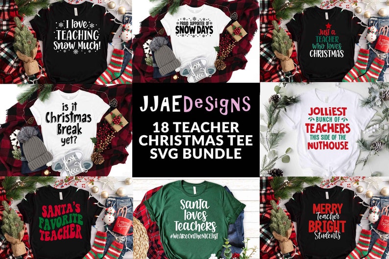 Christmas Teacher Svg Bundle Teacher SVG Christmas Teacher - Etsy