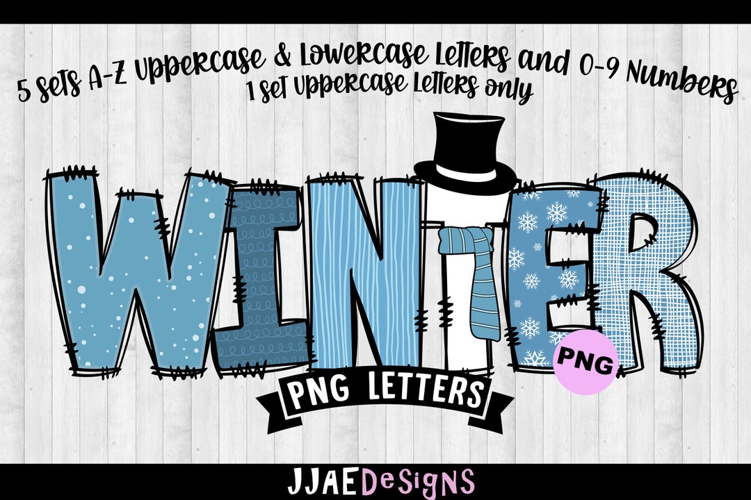 Christmas Alphabet PNG Letters, Doodle Letters PNG Letters, Christmas ...