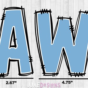 Light Blue PNG Letters, Doodle Blue Alphabet, PNG Doodle Letters Set ...
