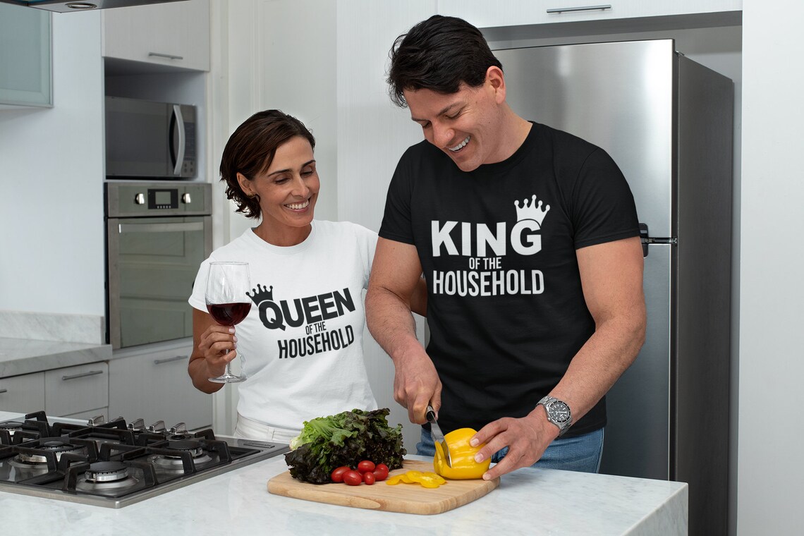 King of the Household and Queen of the Household Svg Bundle | Couple ...