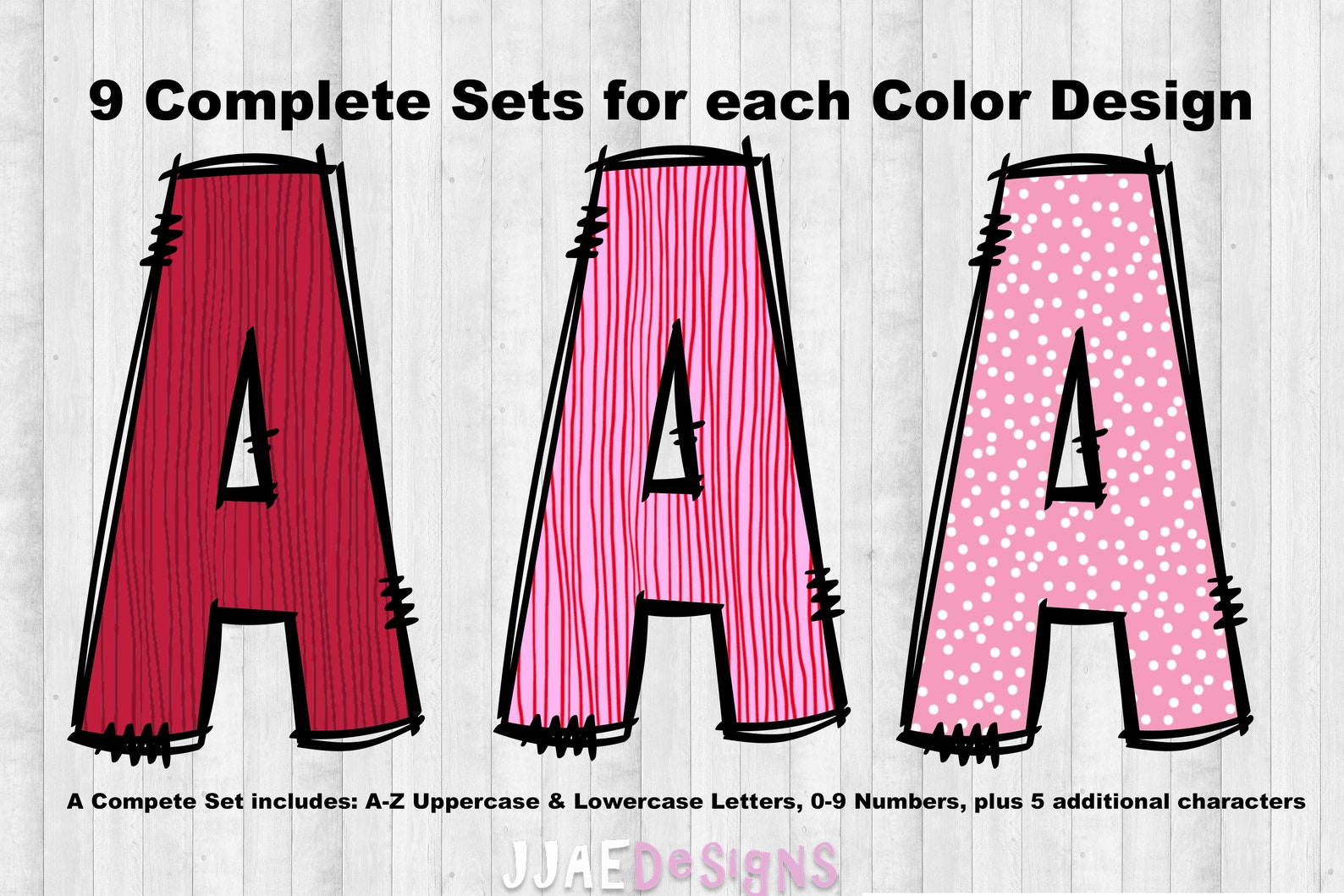 Valentine Doodle Letters Hearts Alphabet Letters Love PNG - Etsy