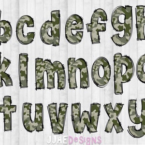 Camouflage PNG Letters, Sublimation Alphabet Bundle, Bulletin Board ...