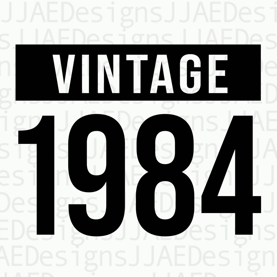 1984 Birthday SVG | Vintage 1984 SVG Clipart | Vintage 1984 Cut File ...