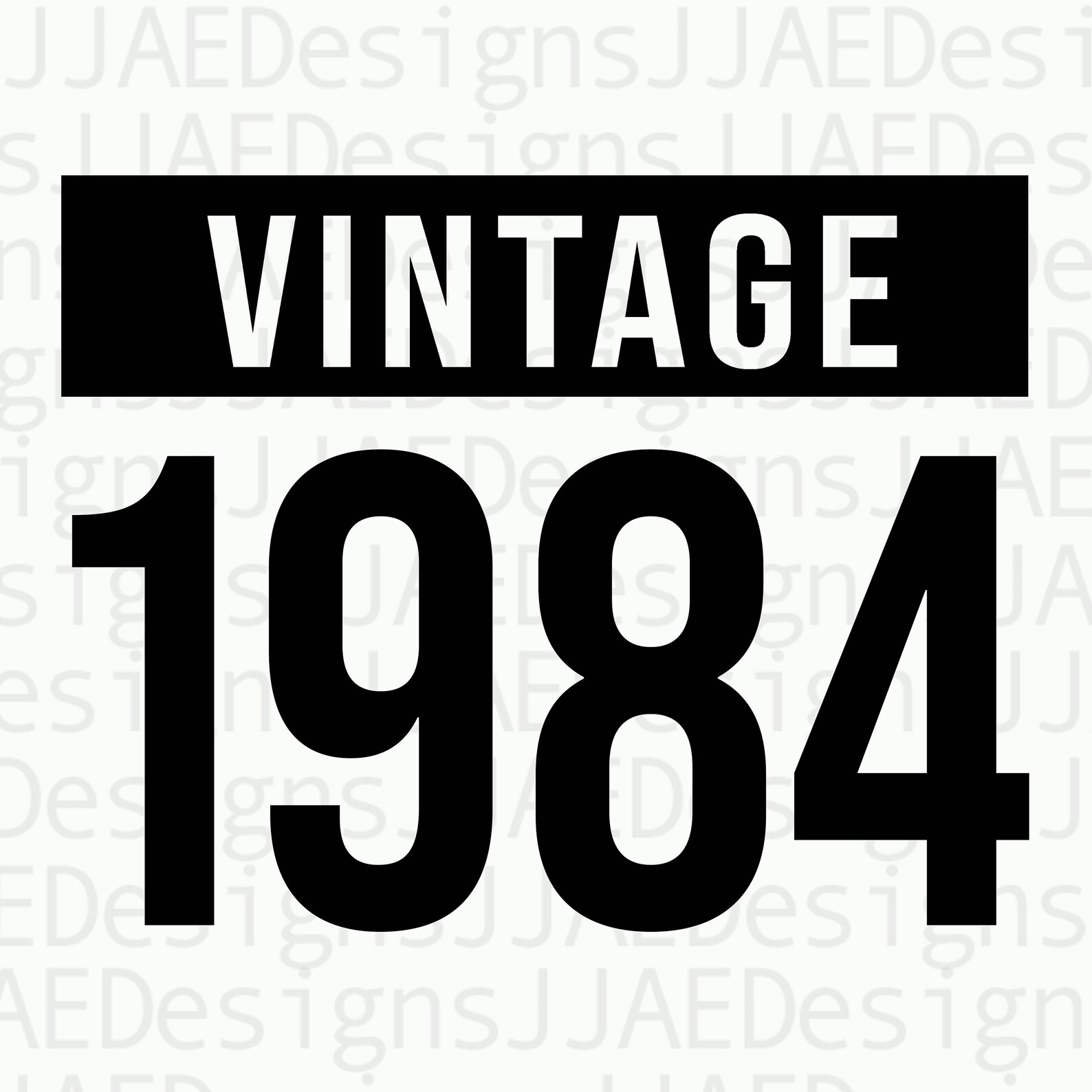 1984 Birthday SVG | Vintage 1984 SVG Clipart | Vintage 1984 Cut File ...