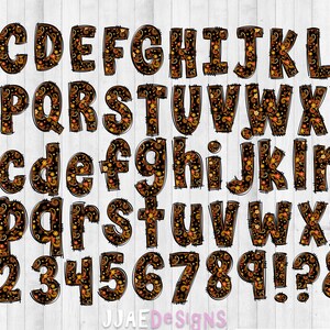 Doodle Letters, Floral Alphabet Bundle, Flowers Alphabet Letters ...