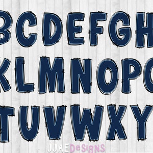 Light Blue & Navy Blue Alphabet PNG Letters, Light Blue and Navy Blue ...