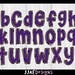 Purple & Gold Alphabet PNG Letters, Doodle Letters PNG Letters, Purple ...
