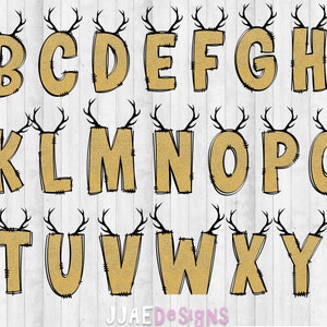 Christmas Alphabet PNG Letters, Doodle Letters PNG Letters, Christmas ...