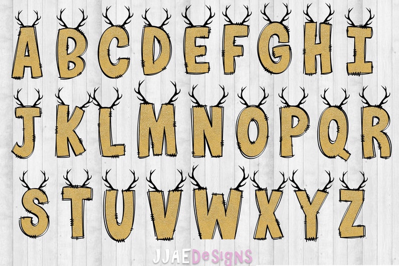 Christmas Alphabet PNG Letters, Doodle Letters PNG Letters, Christmas ...