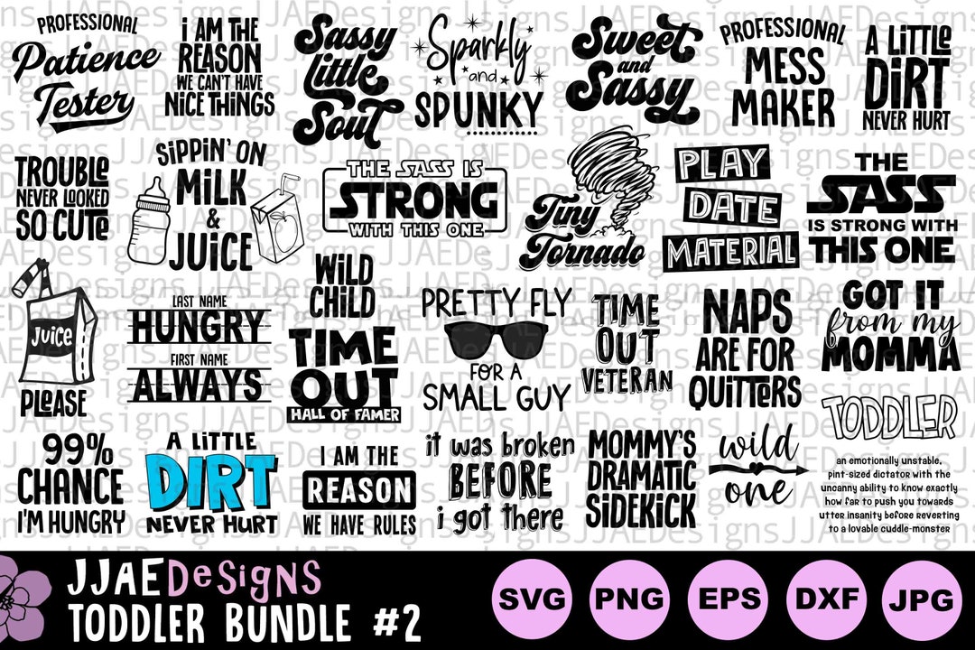 Toddler Svg Bundle | Funny Toddler Svg Bundle | Funny Kids Shirts Svg ...
