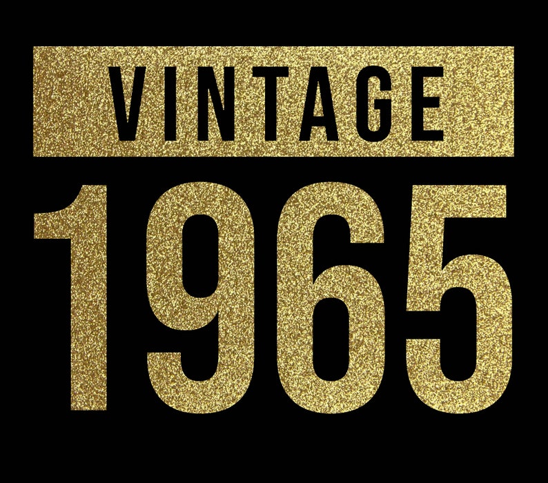 1965 Birthday SVG Vintage 1965 SVG Clipart Vintage 1965 - Etsy