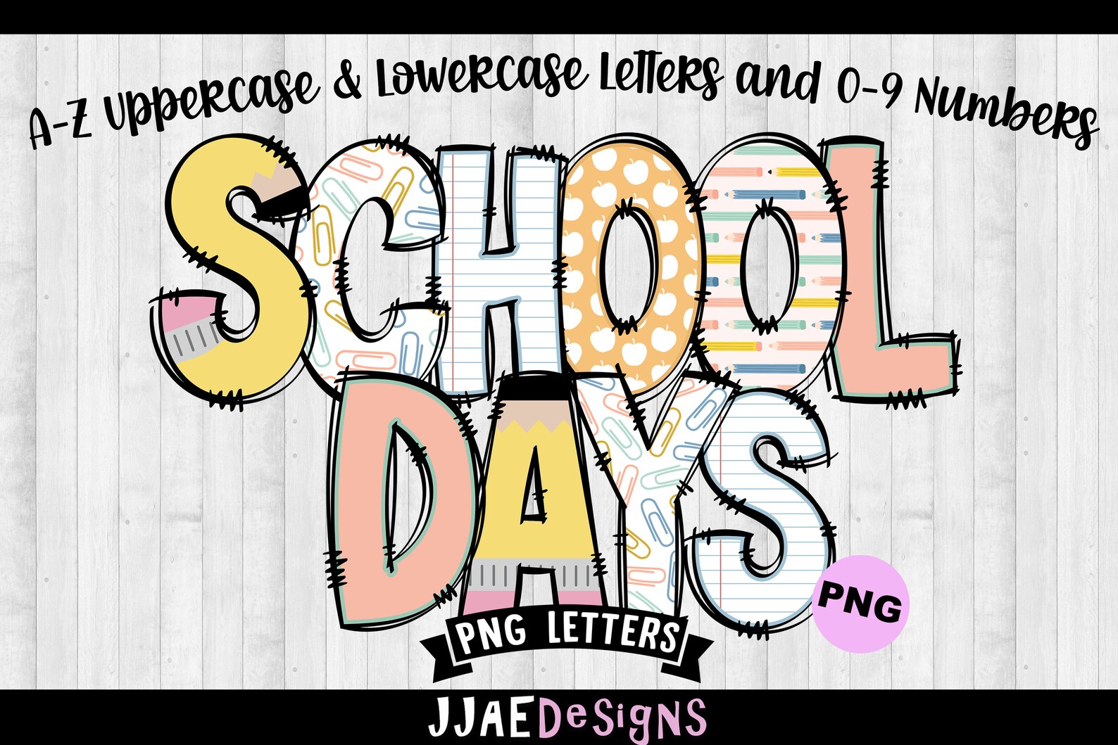 Back to School Doodle Letters, School Alphabet PNG Letters, Doodle ...
