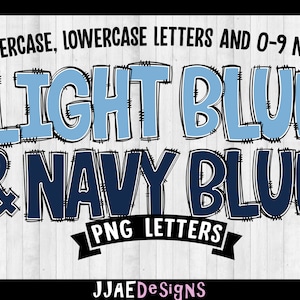 Light Blue & Navy Blue Alphabet PNG Letters, Light Blue and Navy Blue ...