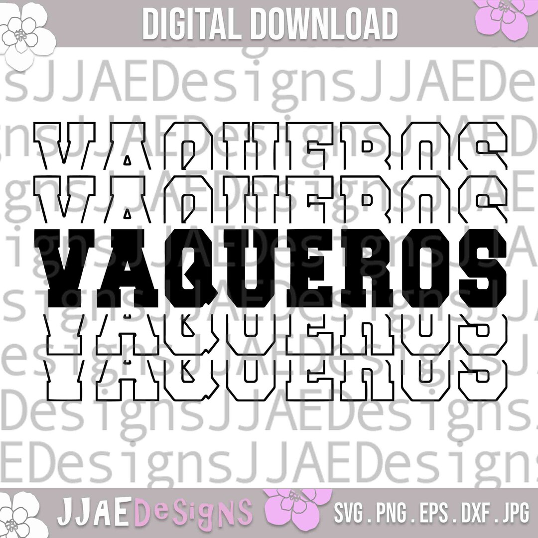 Vaqueros Svg, School Sports Team Shirt Svg, School Mascot Svg, Vaqueros ...