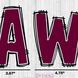Maroon PNG Letters, Doodle Maroon Alphabet, PNG Doodle Letters Set PNG ...