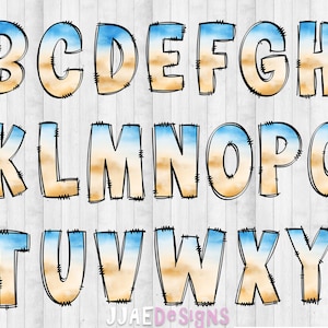 Beach PNG Letters, Summer Sublimation Alphabet Bundle, Beach Sand Png ...