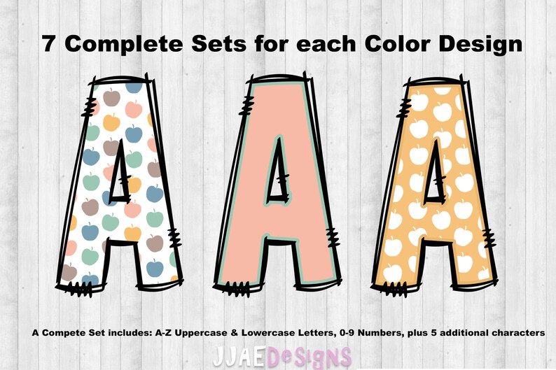 Back to School Doodle Letters, School Alphabet PNG Letters, Doodle ...