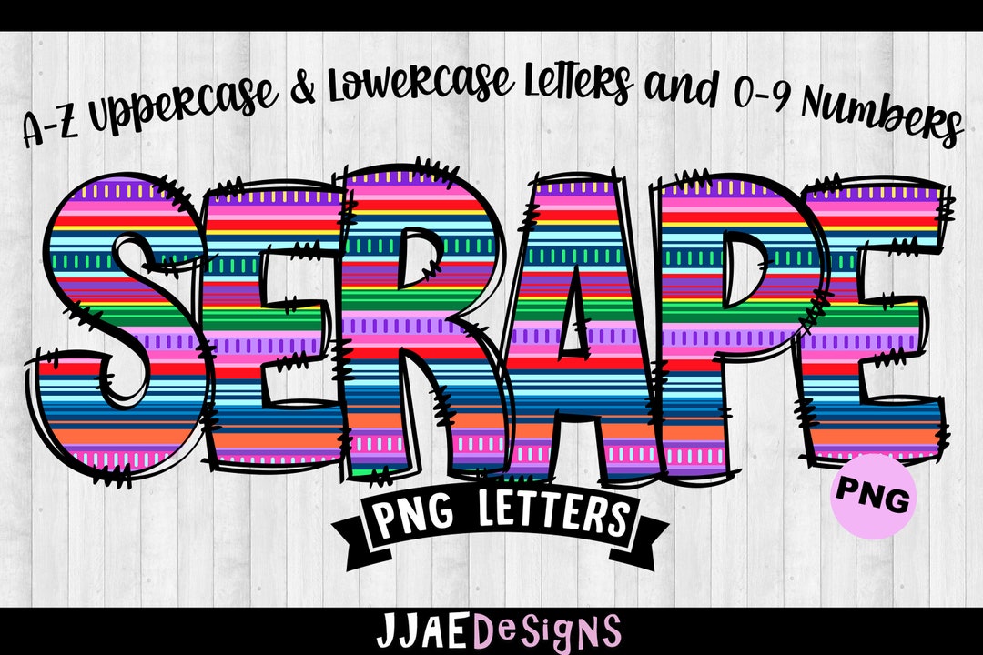 Serape PNG Letters, Sublimation Alphabet Bundle, Bulletin Board Letters ...