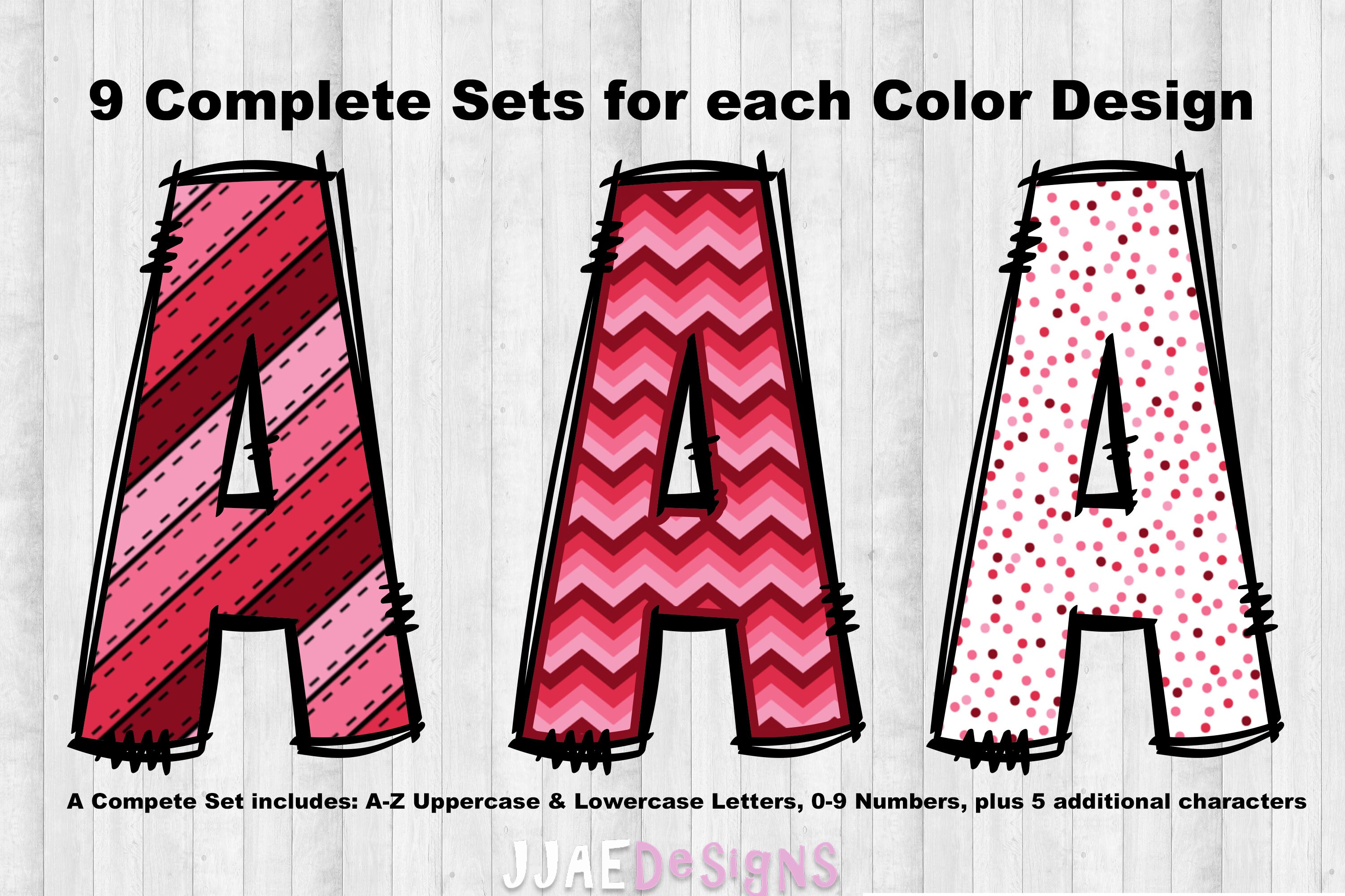 Valentine Doodle Letters Hearts Alphabet Letters Love PNG - Etsy