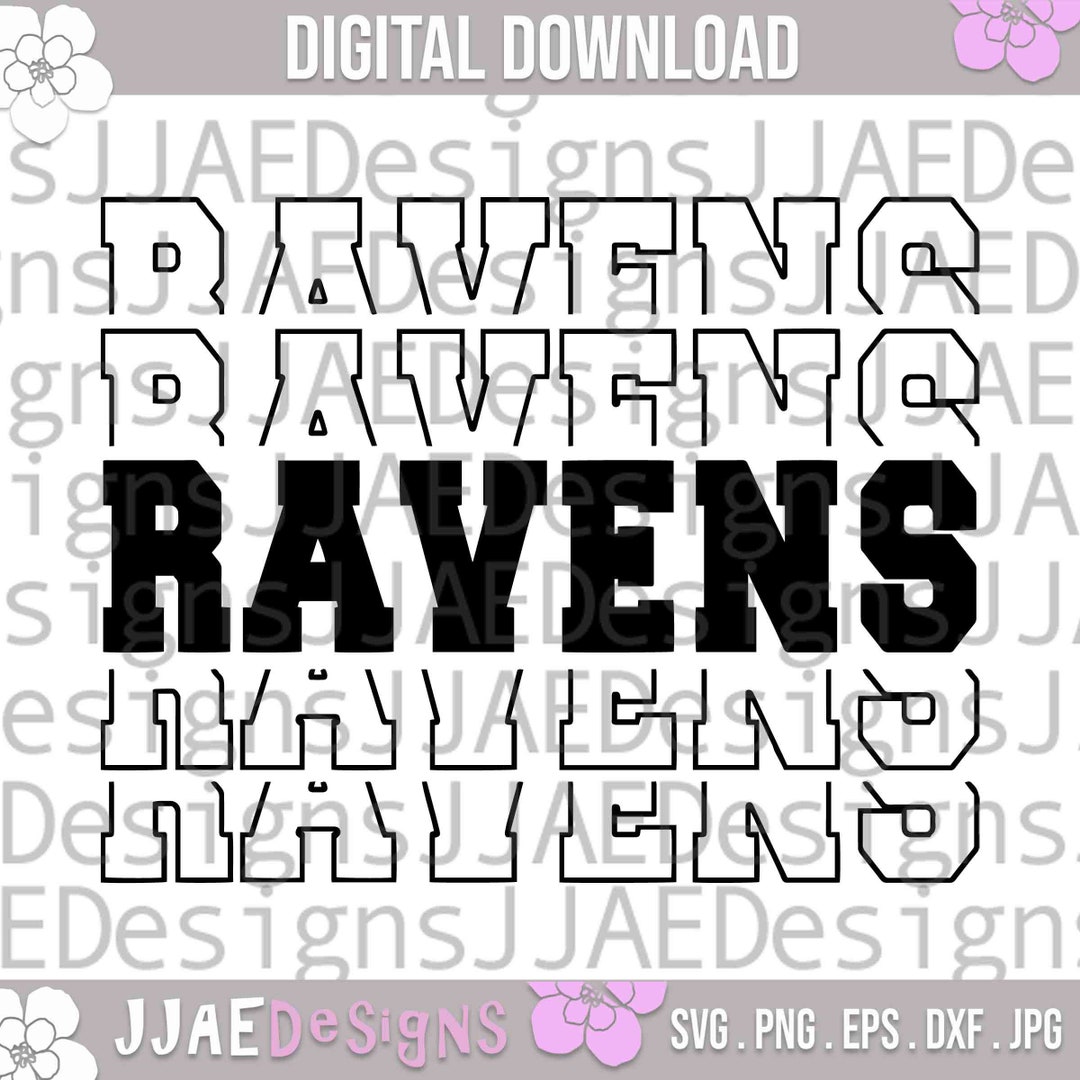 Ravens Svg, School Spirit Shirts Svg, Ravens School Mascot Svg, Ravens ...