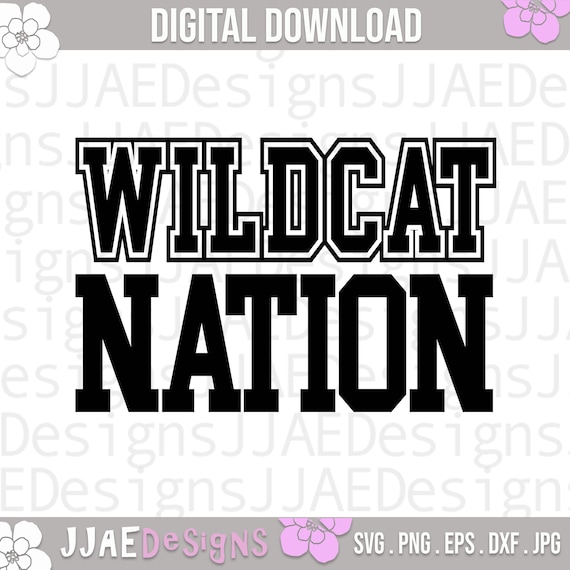 Wildcat Nation Svg School Sports Team Shirt Svg School - Etsy