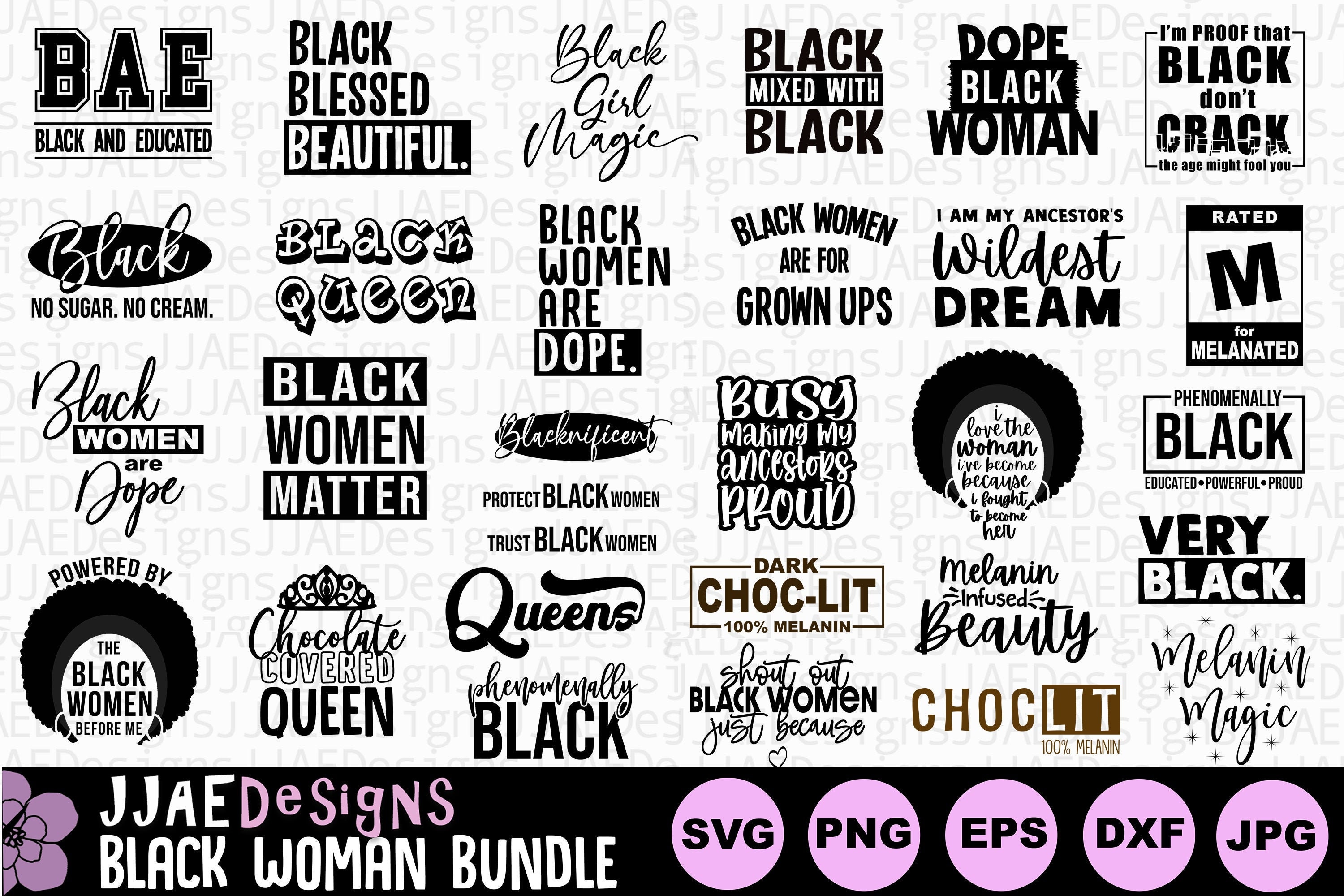 Black Woman Svg Bundle Black Woman Svg African American Svg - Etsy