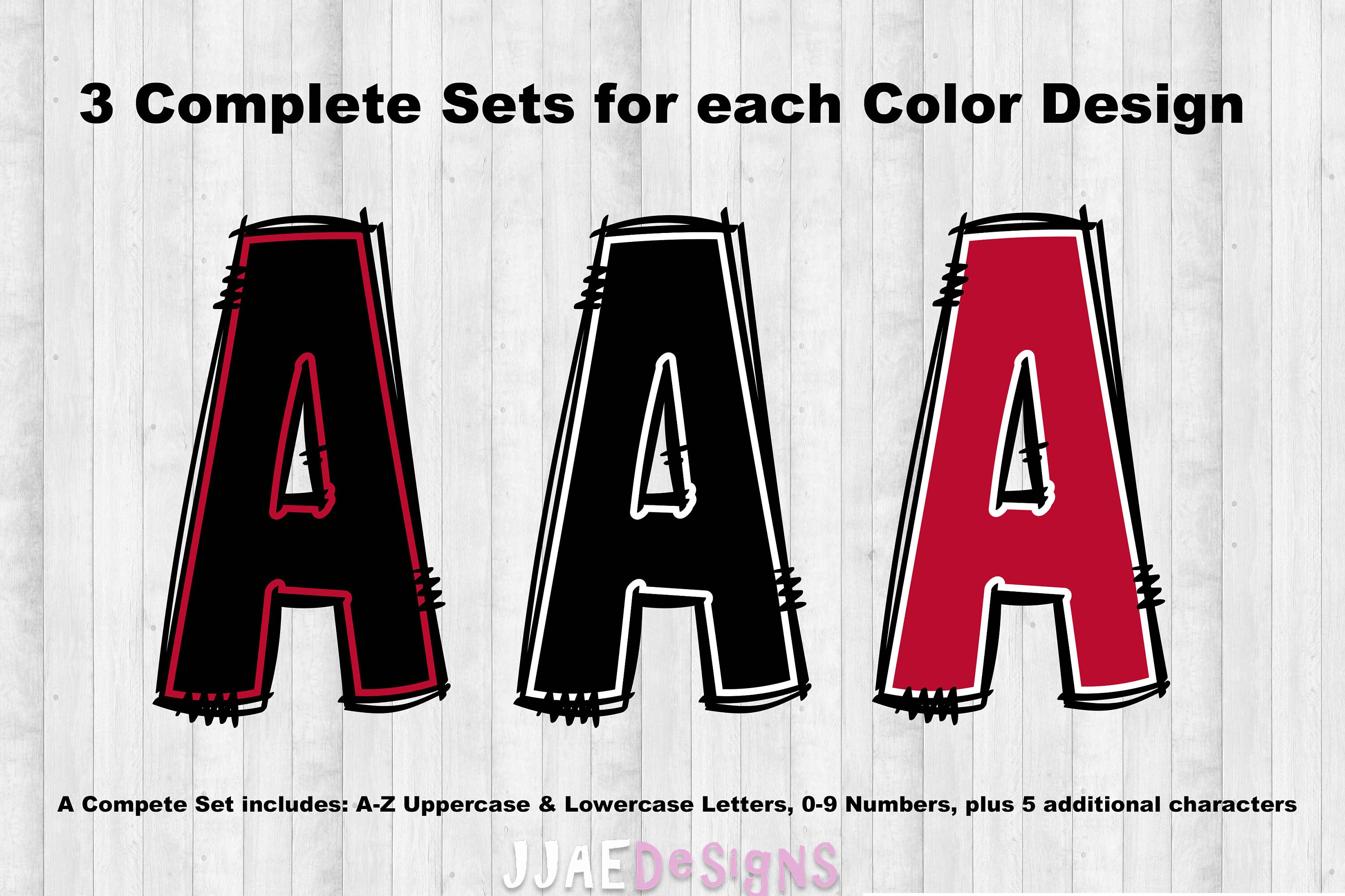 Red & Black Doodle Alphabet PNG Letters, Doodle Letters PNG Letters ...