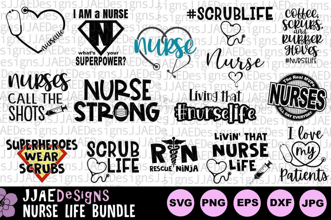 Nurse Svg Bundle Nurse Svg Nurse Shirt Svg Nurse Life Svg - Etsy