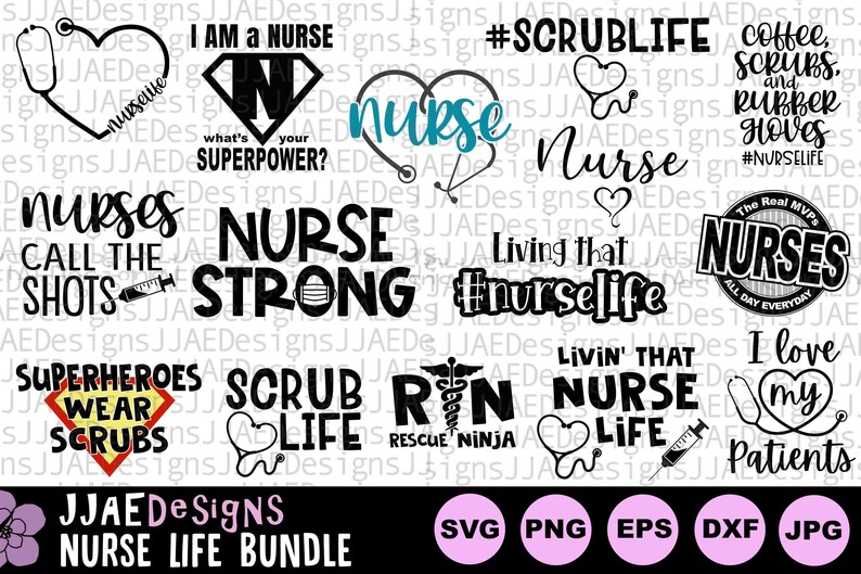 Nurse Svg Bundle Nurse Svg Nurse Shirt Svg Nurse Life Svg - Etsy