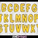 Purple & Gold Alphabet PNG Letters Doodle Letters PNG - Etsy