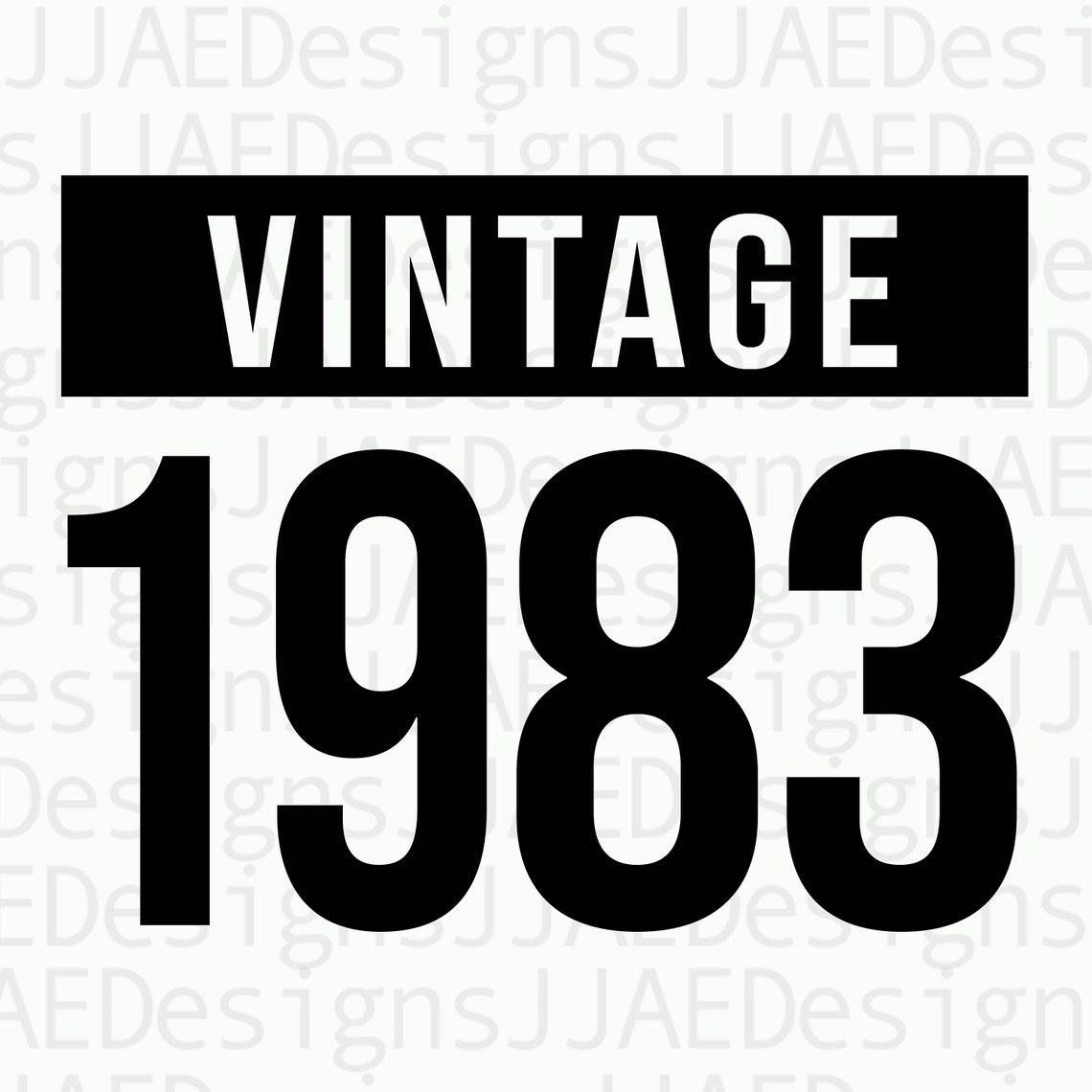 1983 Birthday SVG | Vintage 1983 SVG Clipart | Vintage 1983 Cut File ...