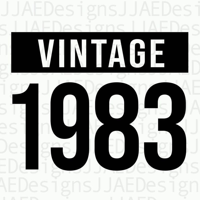 1983 Birthday SVG Vintage 1983 SVG Clipart Vintage 1983 - Etsy
