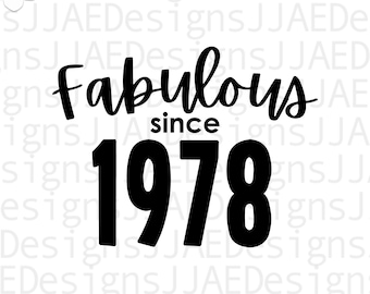 Since 1978 Svg - Etsy