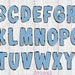 Light Blue & Navy Blue Alphabet PNG Letters, Light Blue and Navy Blue ...